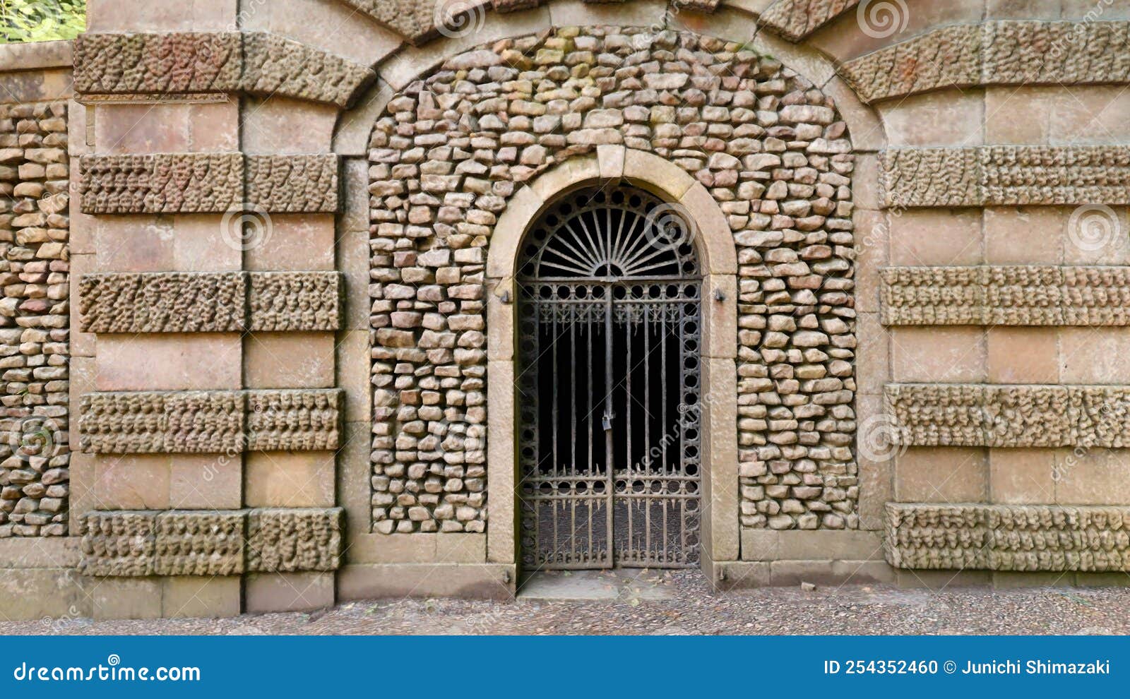 3D Rendering of the Stone Wall Pathway Stock Illustration ...