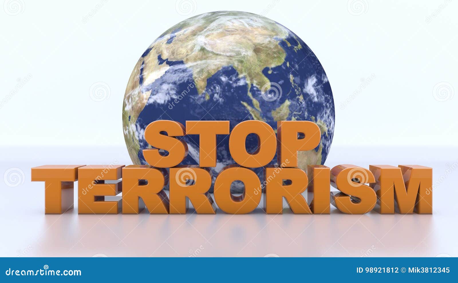 Stop Terrorism Text and World Map Stock Illustration - Illustration of ...
