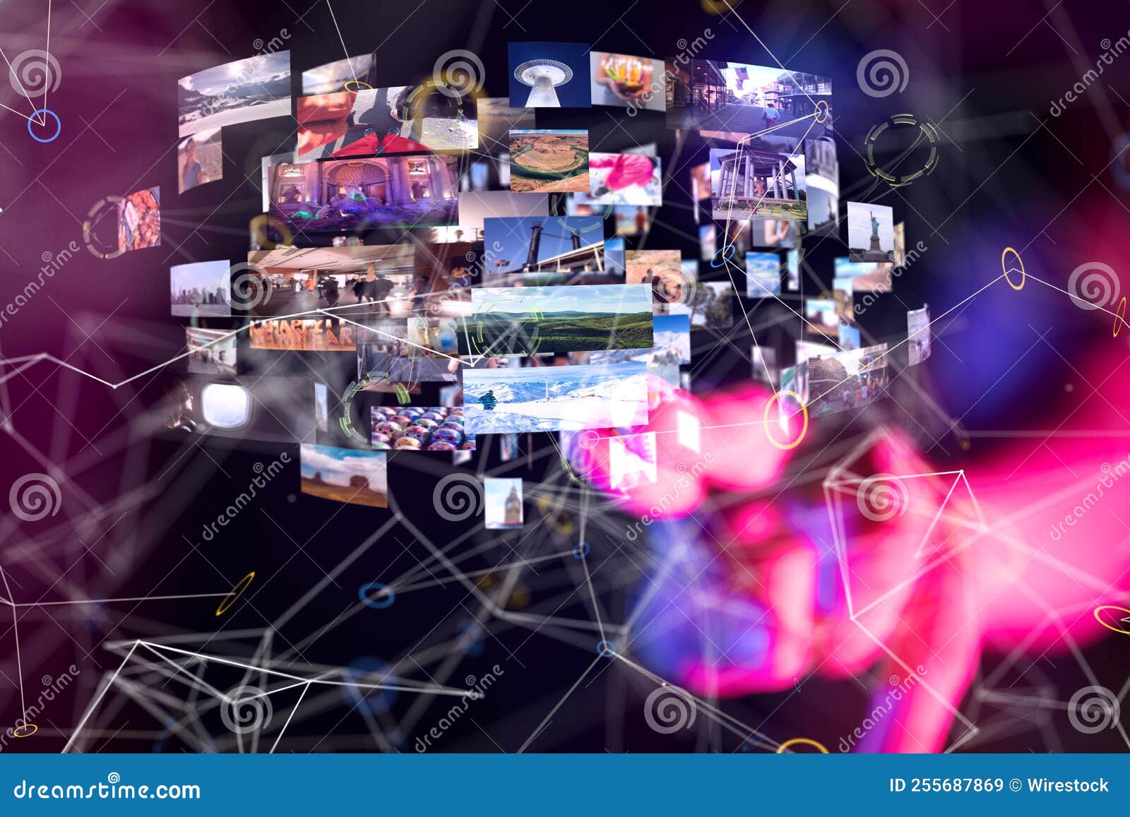 3D Rendering of Streaming Data Picture Video Material Stock Image ...