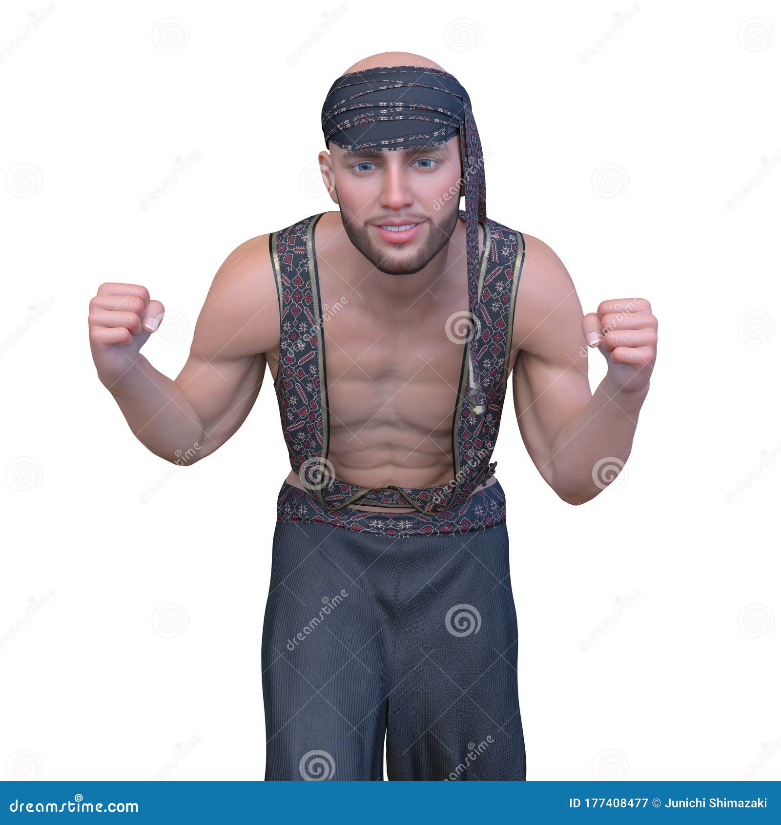 3D rendering of strong man stock illustration. Illustration of unique ...