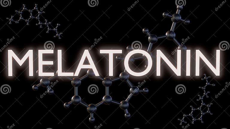 3d Rendering of Structure of Melatonin Chemical Structure Stock ...