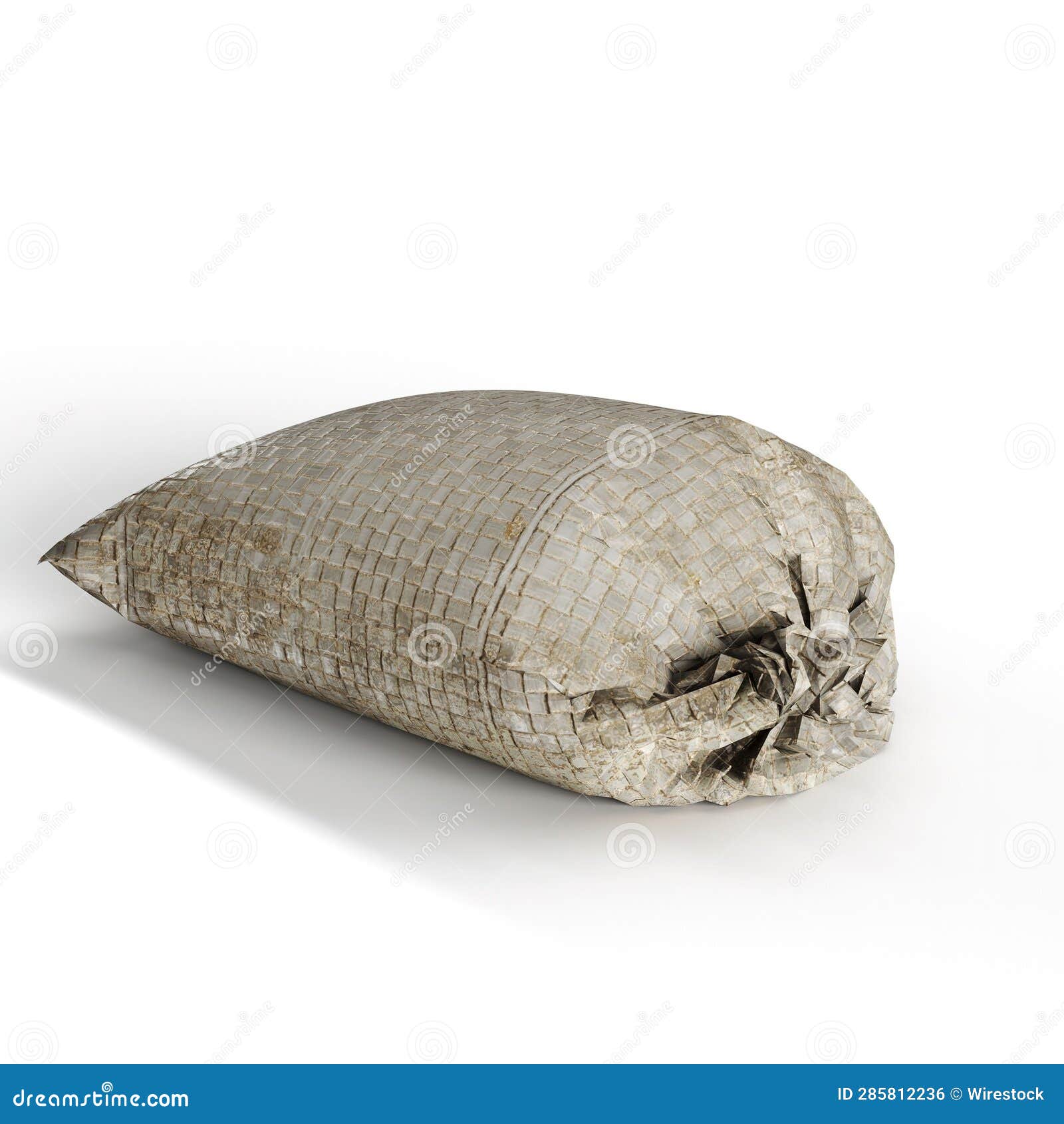 3D Rendering of a Stuffed Dirty Sack Isolated on a White Background ...