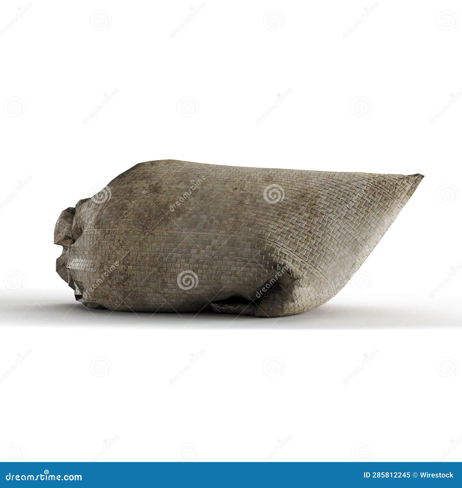 3D Rendering of a Stuffed Dirty Sack Isolated on a White Background ...