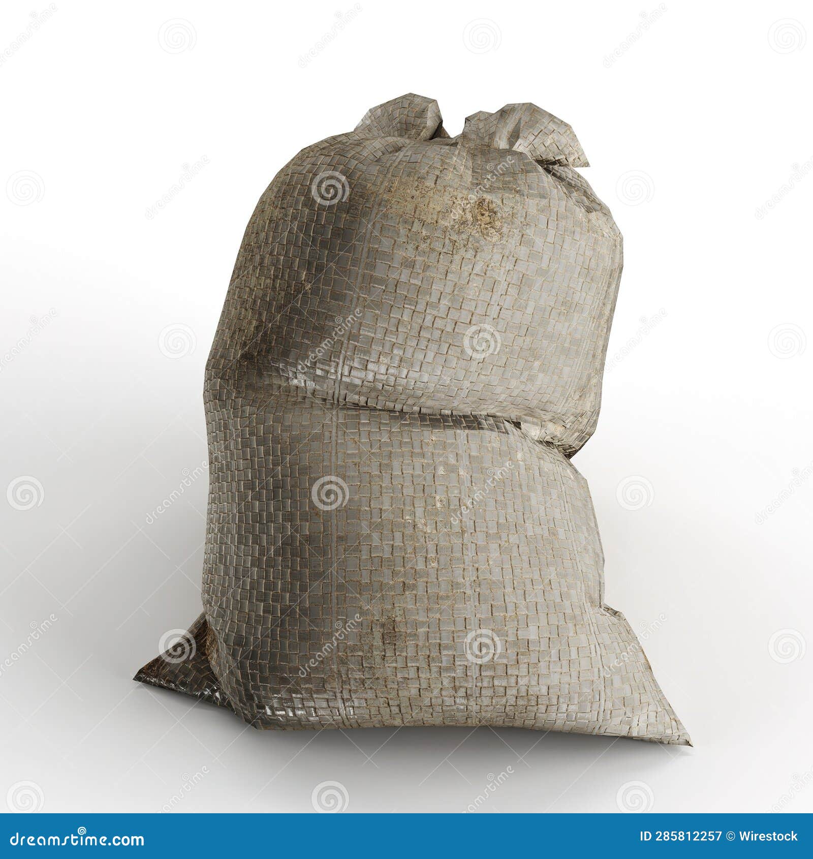 3D Rendering of a Stuffed Dirty Sack Isolated on a White Background ...