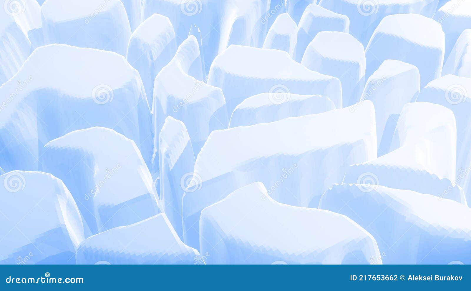 3d Rendering. Stylish Blue White Creative Abstract Low Poly Background ...