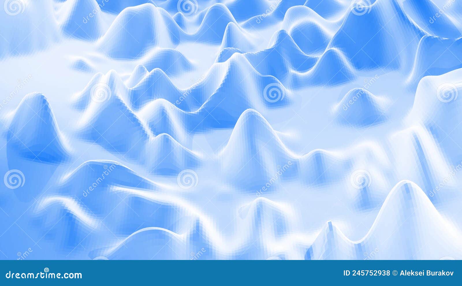 3d Rendering. Stylish Blue White Creative Abstract Low Poly Background ...
