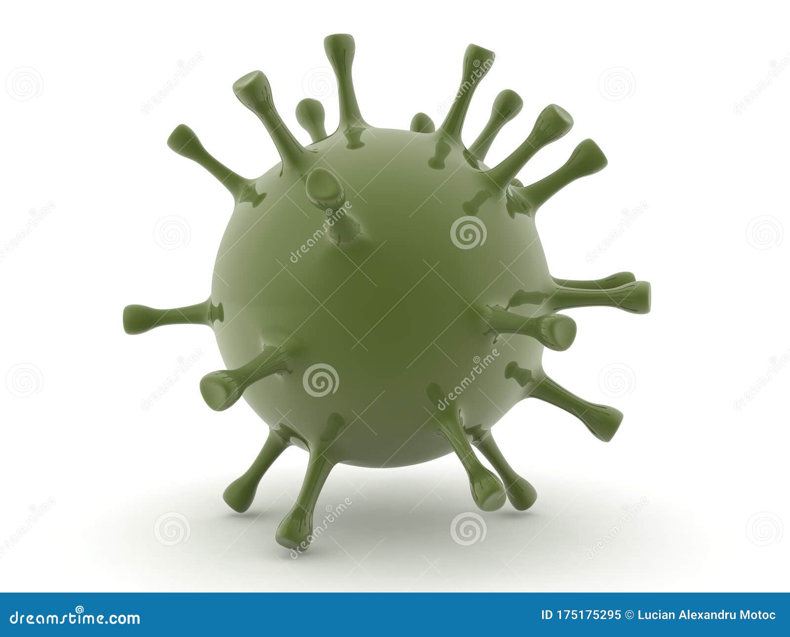 3D Rendering of Stylized Bacteria Germ Virus Stock Illustration ...