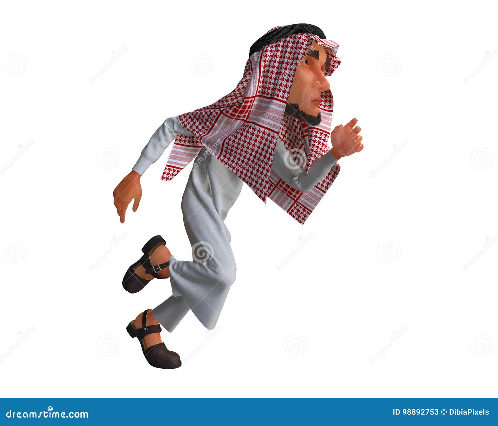 3d Rendering of a Stylized Middle Eastern Man. Stock Image ...
