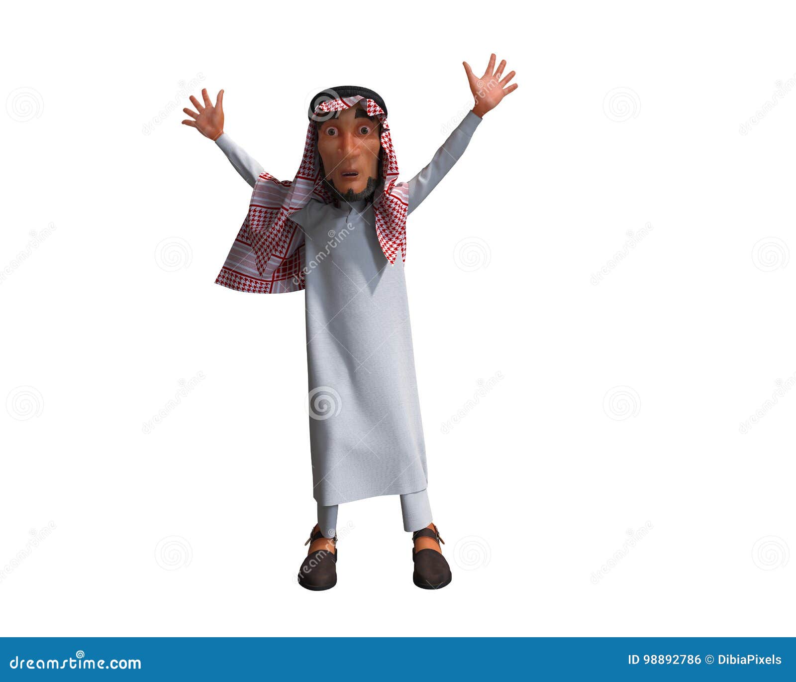 3d Rendering of a Stylized Middle Eastern Man. Stock Photo ...