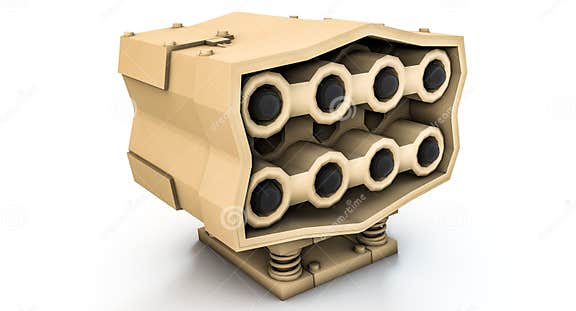 3D Rendering of Stylized Rocket Launcher Stock Illustration ...