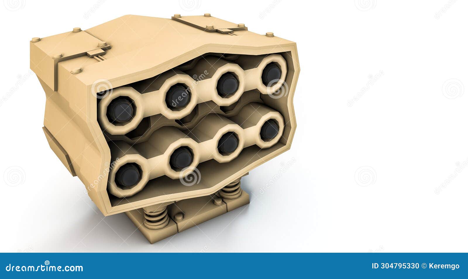 3D Rendering of Stylized Rocket Launcher Stock Illustration ...