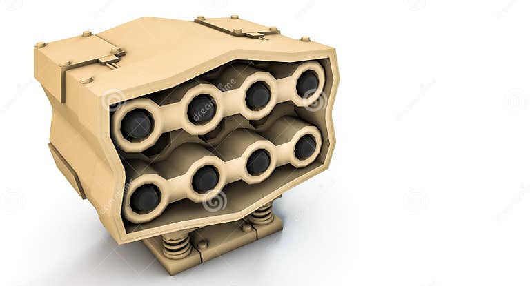 3D Rendering of Stylized Rocket Launcher Stock Illustration ...