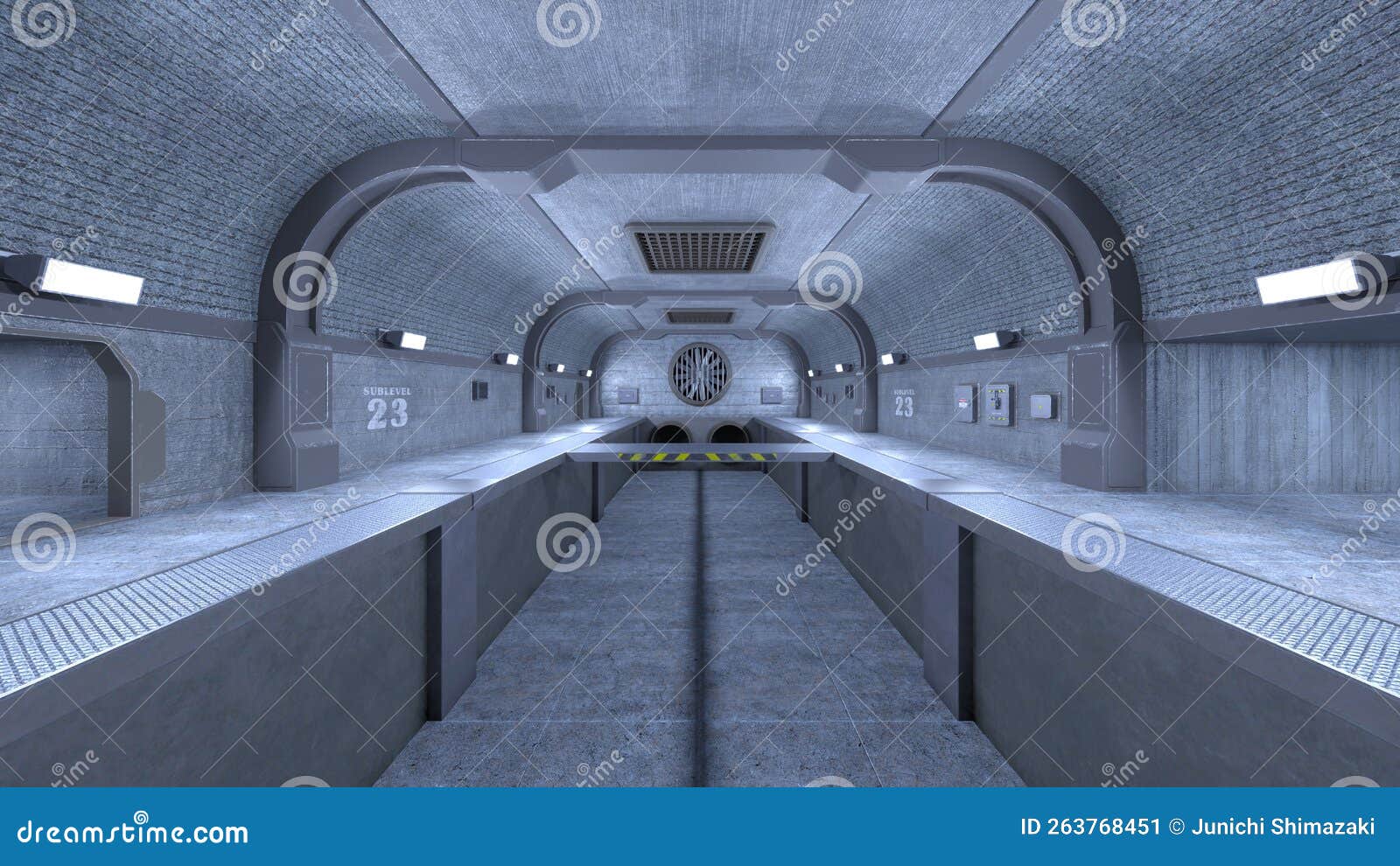 3D Rendering of the Submarine Dock Stock Illustration - Illustration of ...