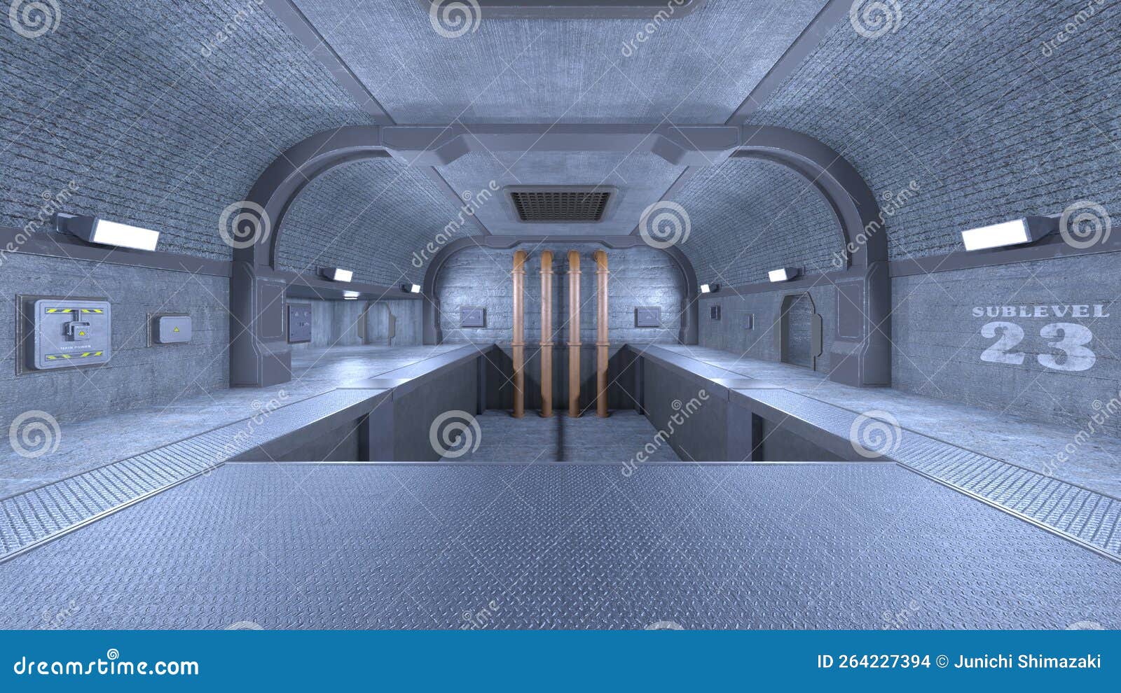 3D Rendering of the Submarine Dock Stock Illustration - Illustration of ...