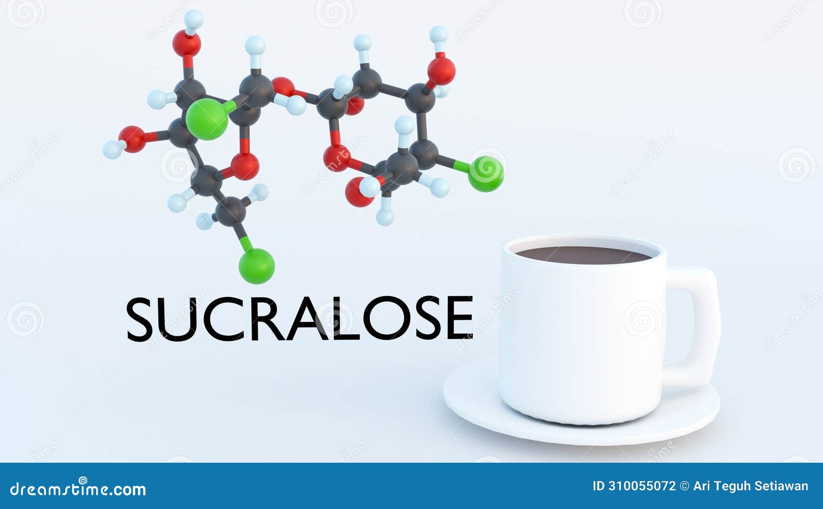 Sucralose Molecule, Artificial Sweetener, Molecular Structure, Isolated ...