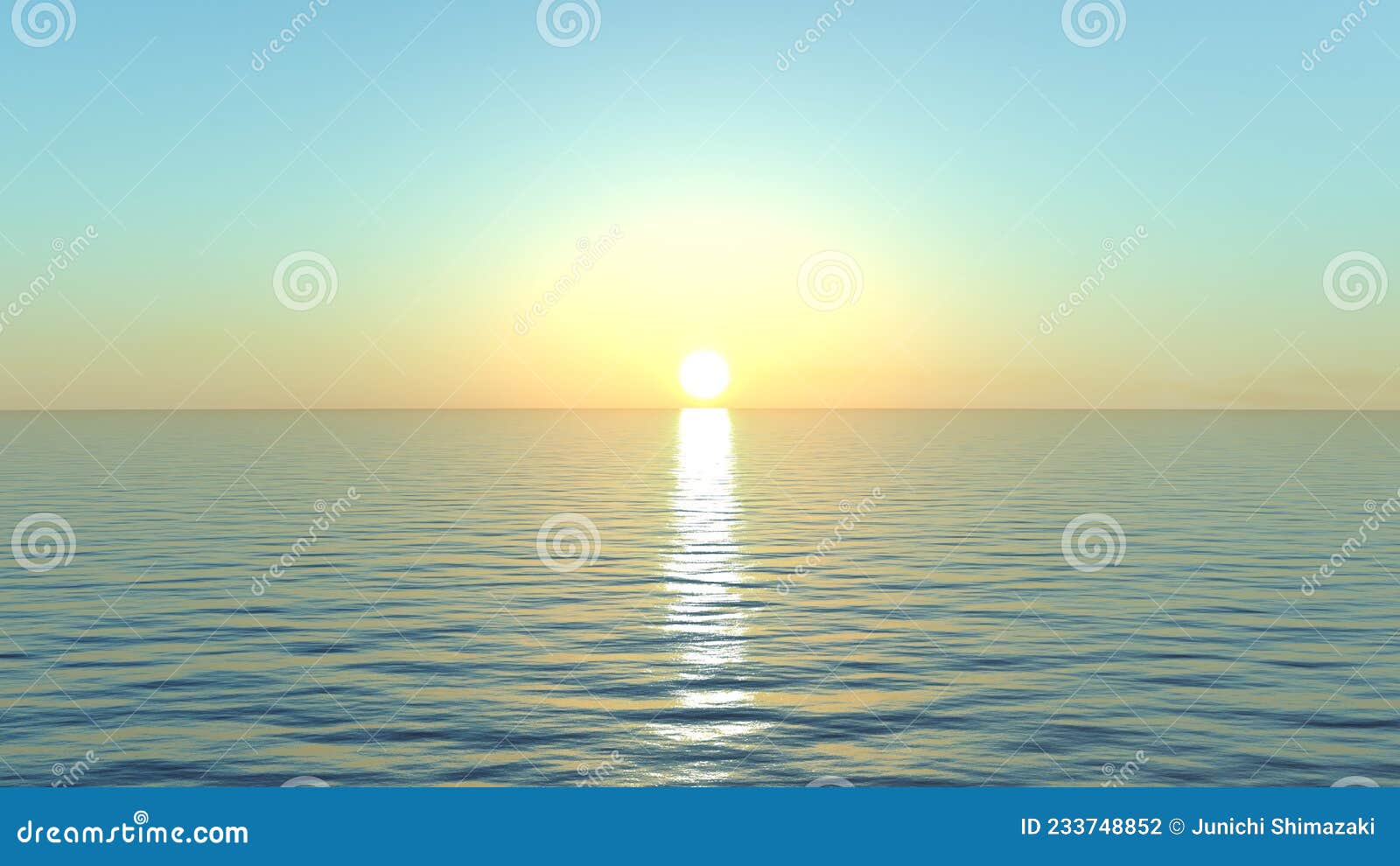 3D Rendering of the Sunrise Stock Illustration - Illustration of sunset ...