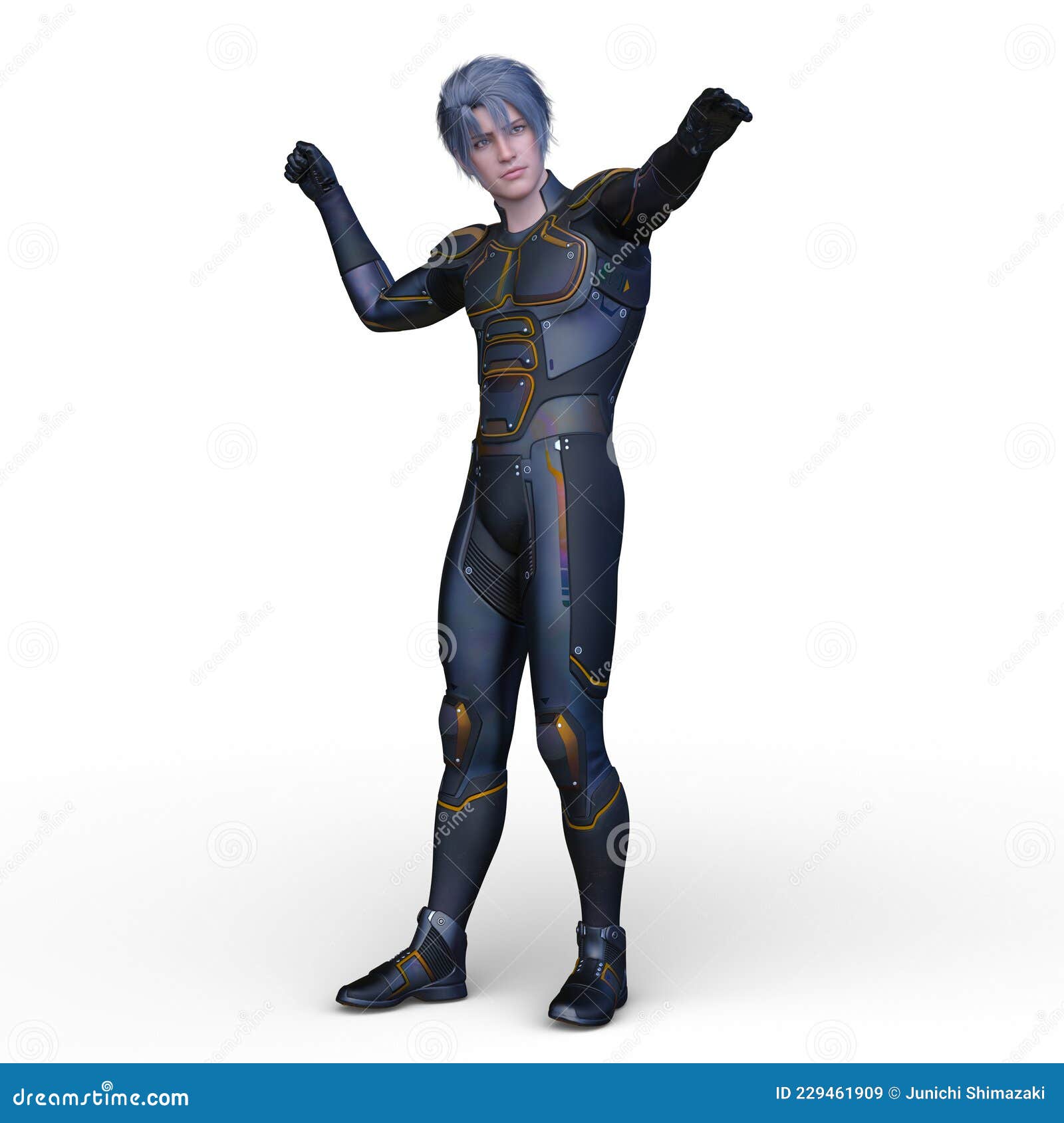 3D Rendering of a Super Hero Stock Illustration - Illustration of adult ...