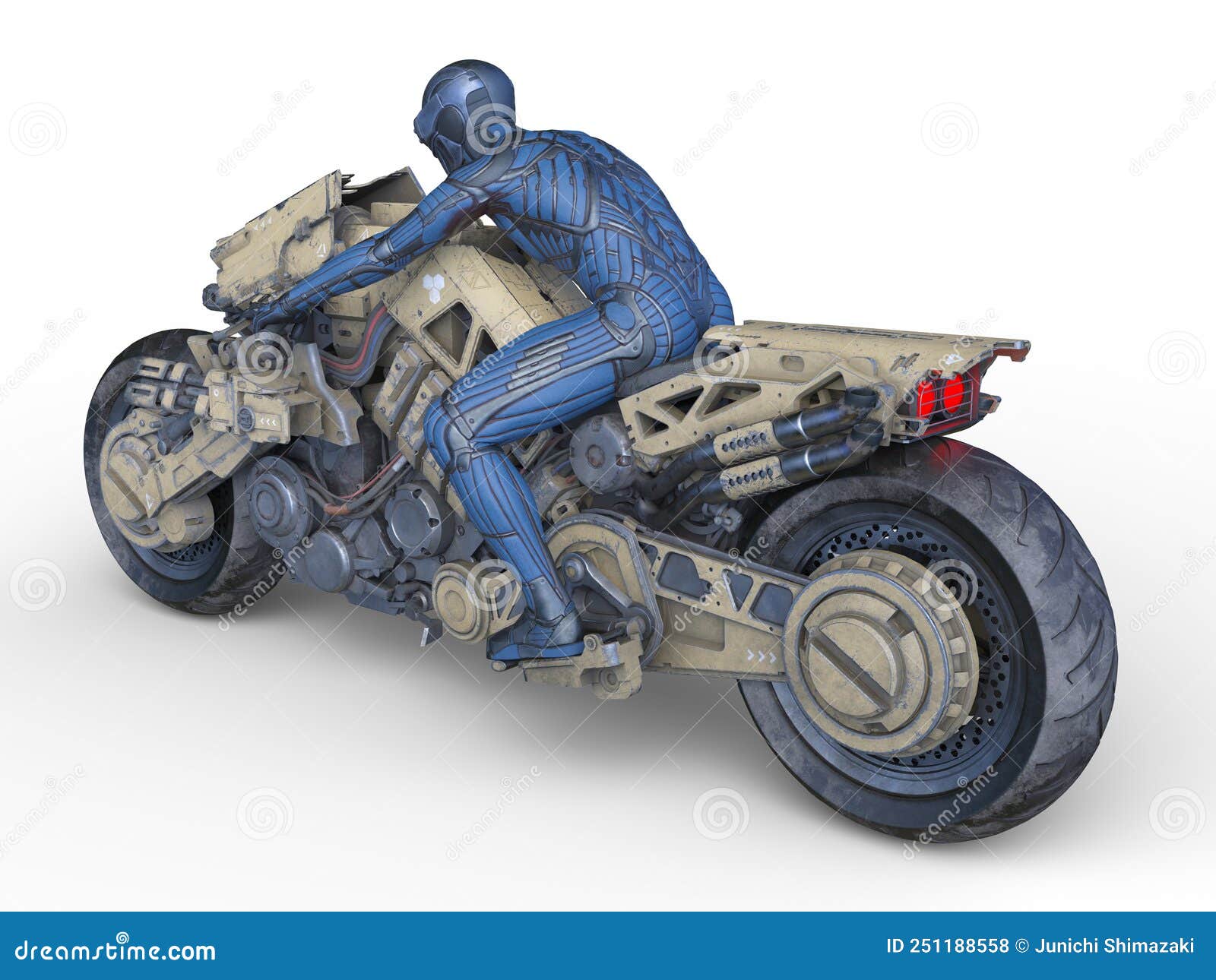3D Rendering of a Super Hero Rider Stock Illustration - Illustration of ...