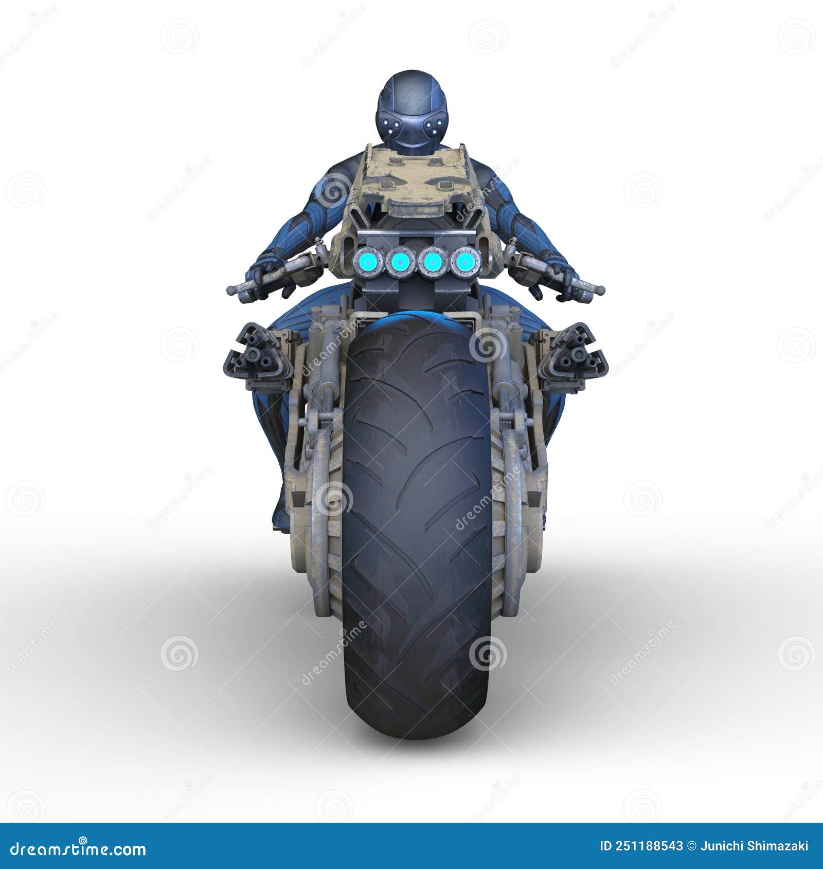 3D Rendering of a Super Hero Rider Stock Illustration - Illustration of ...