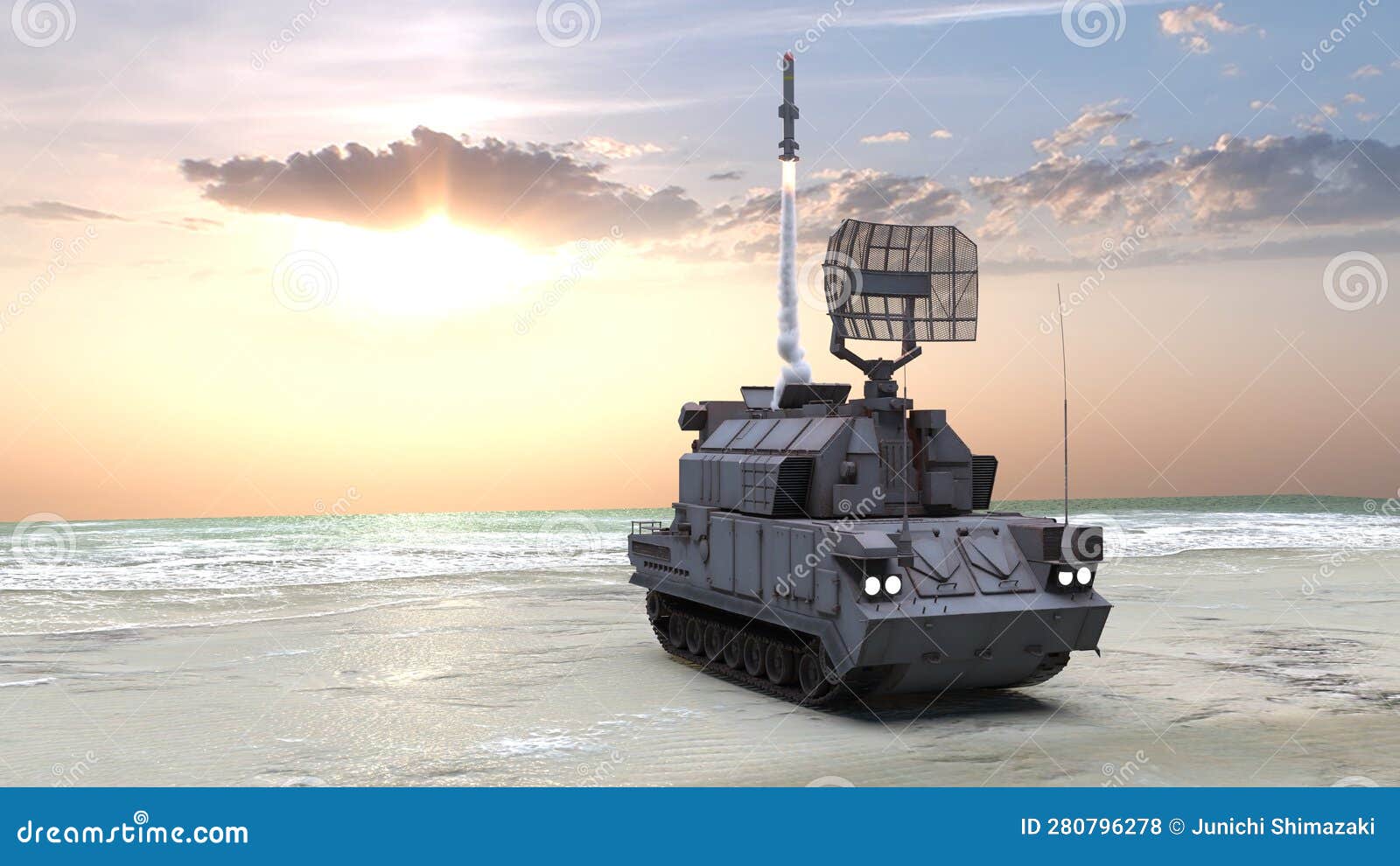 3D Rendering of the Surface To Air Guided Missile Stock Photo - Image ...