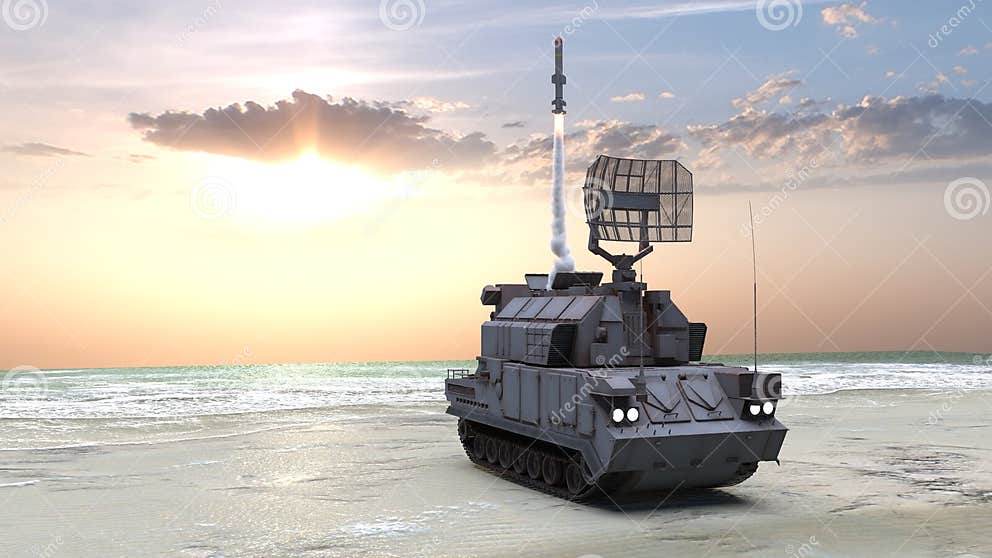 3D Rendering of the Surface To Air Guided Missile Stock Photo - Image ...