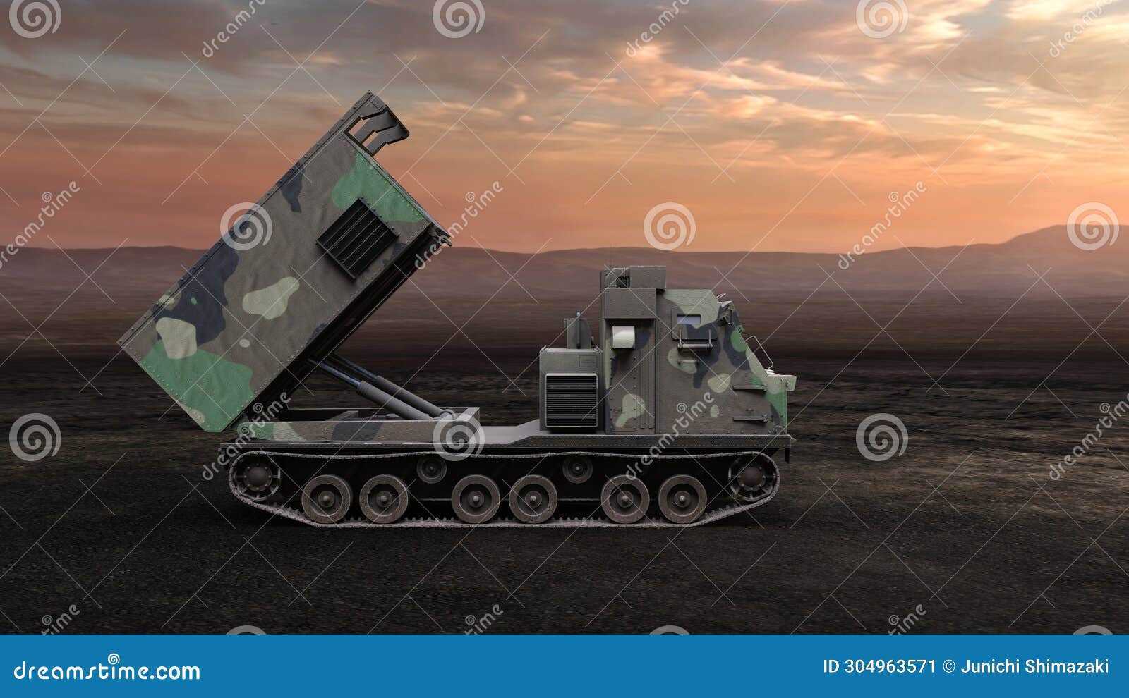 3D Rendering of the Surface To Air Guided Missile Stock Illustration ...