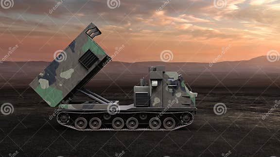 3D Rendering of the Surface To Air Guided Missile Stock Illustration ...