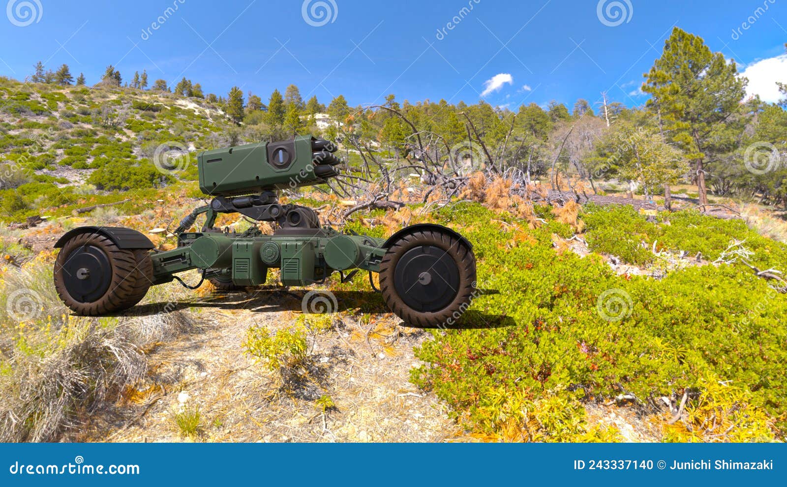 3D Rendering of the Surface To Air Guided Missile Stock Illustration ...