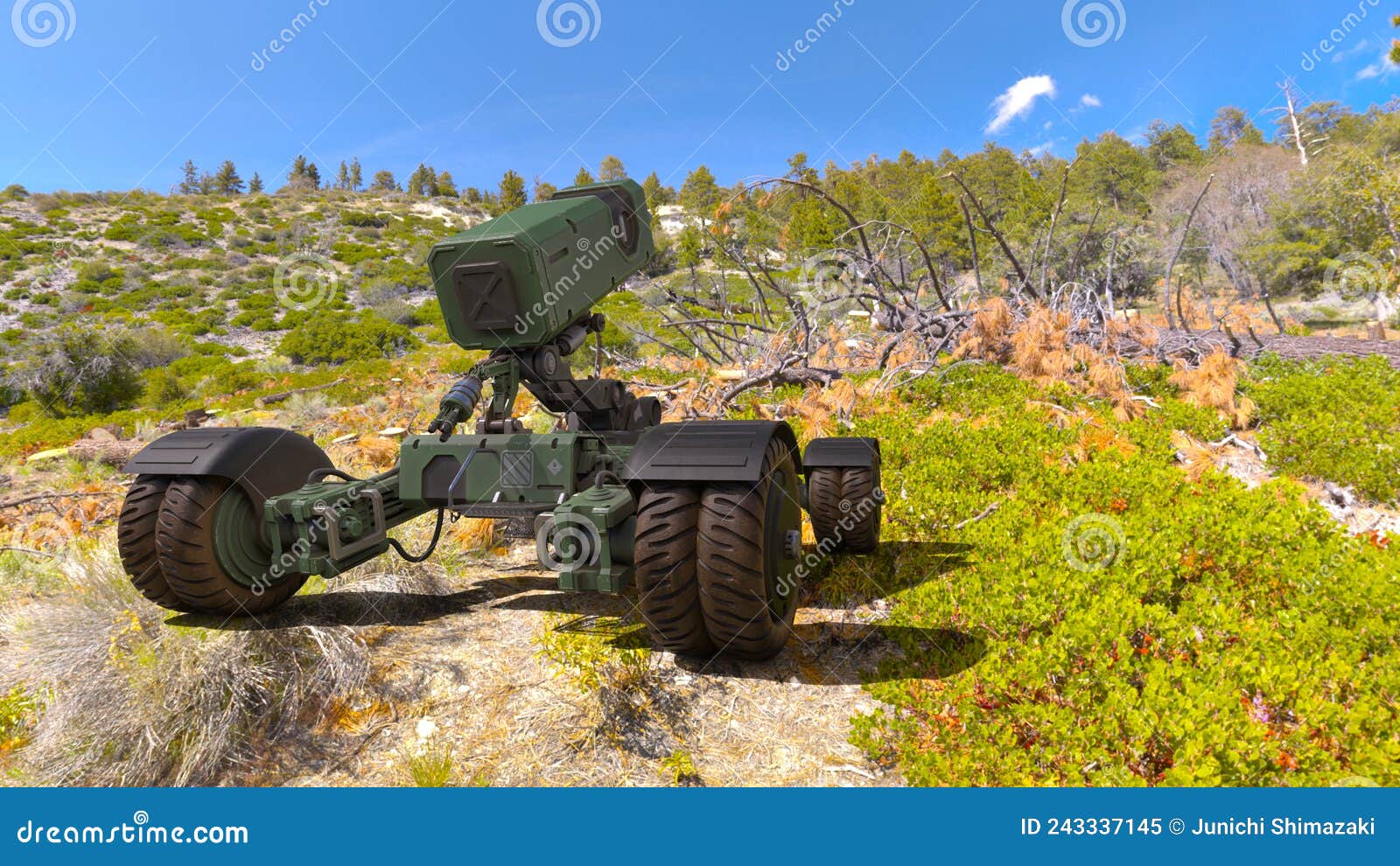 3D Rendering of the Surface To Air Guided Missile Stock Illustration ...