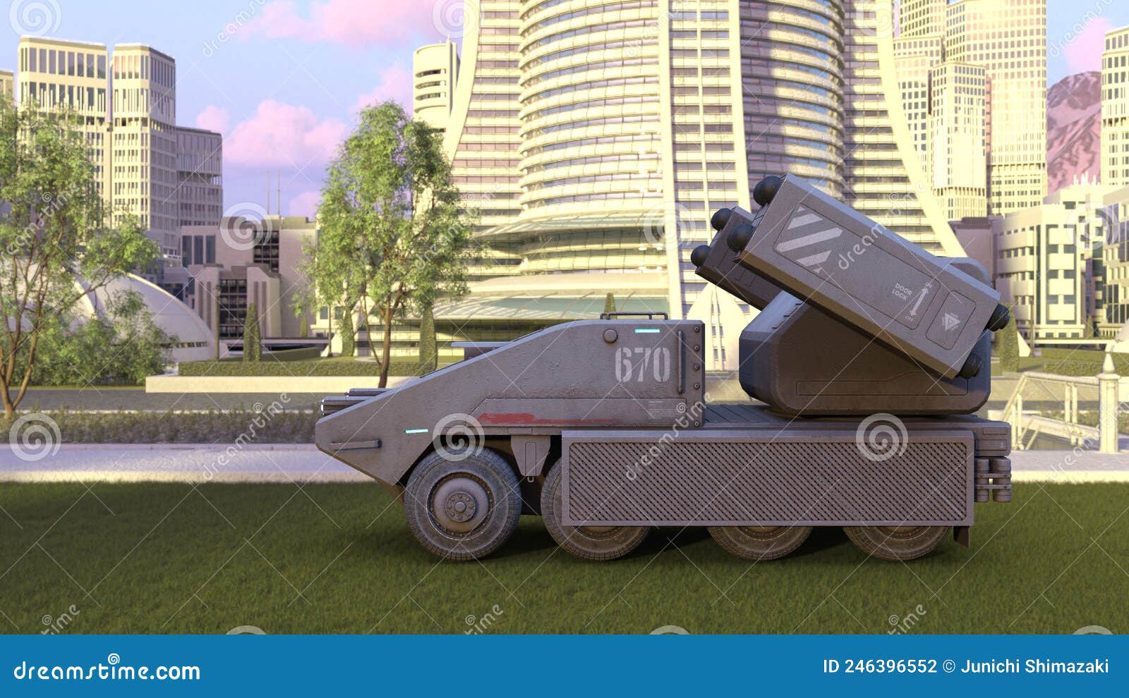 3D Rendering of the Surface To Air Guided Missile Stock Illustration ...