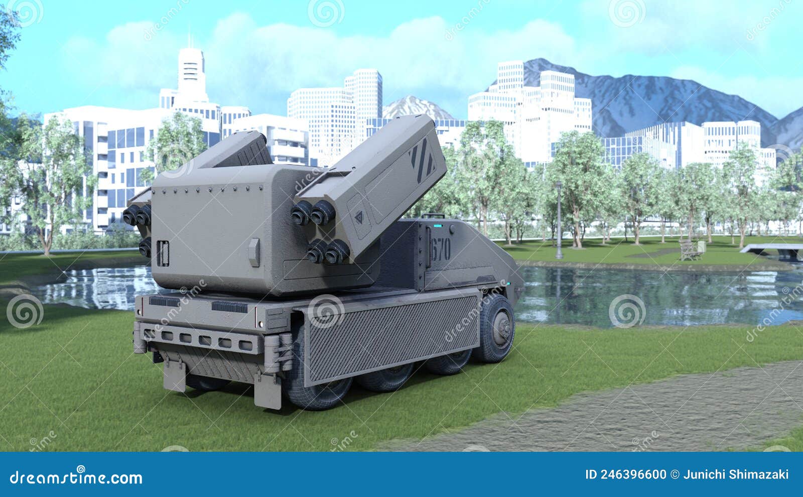 3D Rendering of the Surface To Air Guided Missile Stock Illustration ...