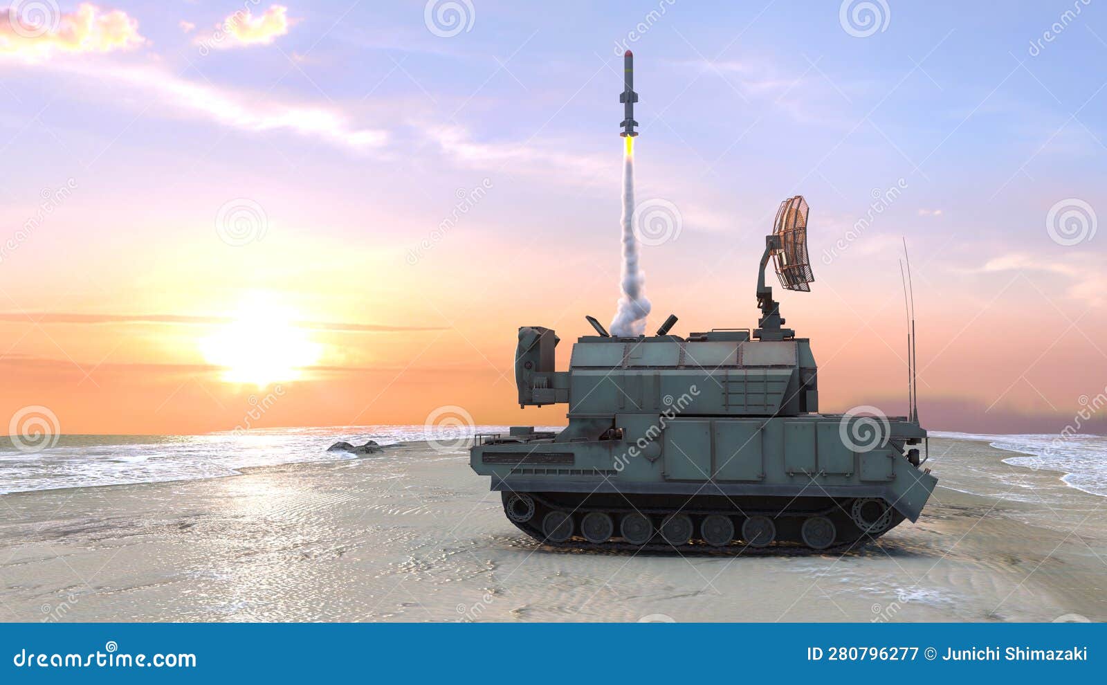 3D Rendering of the Surface To Air Guided Missile Stock Image - Image ...