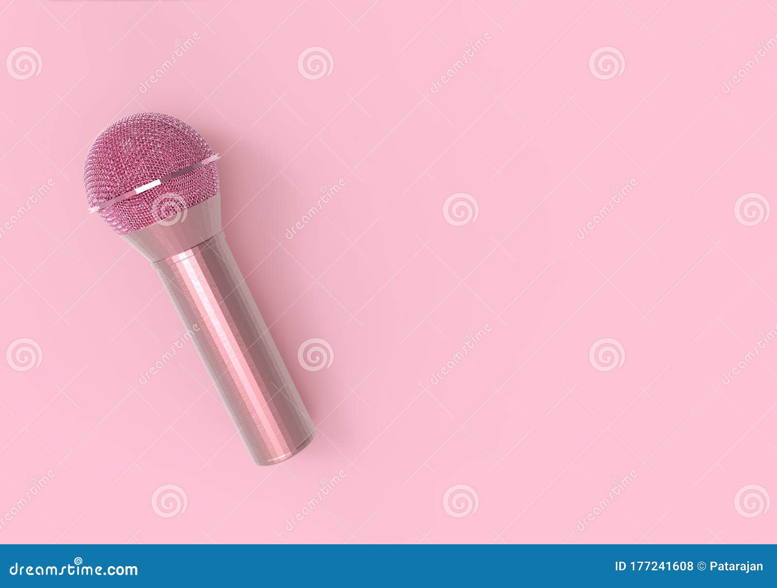 Pink Microphone Vintage Soft Gen Z Nostalgia Retro Kitsch Blue ...