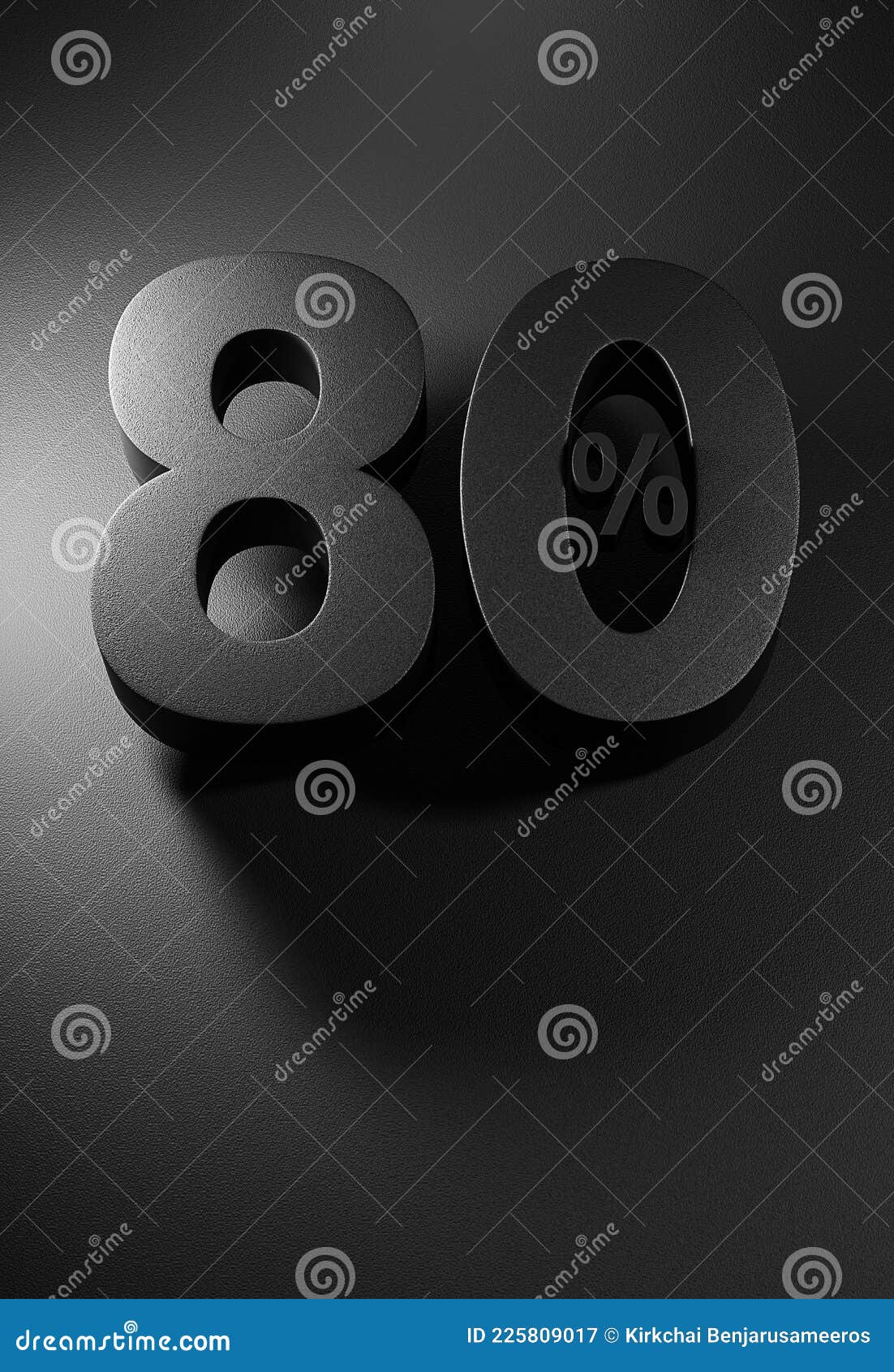 3d Rendering of a 80 Symbol 4 Stock Illustration - Illustration of ...