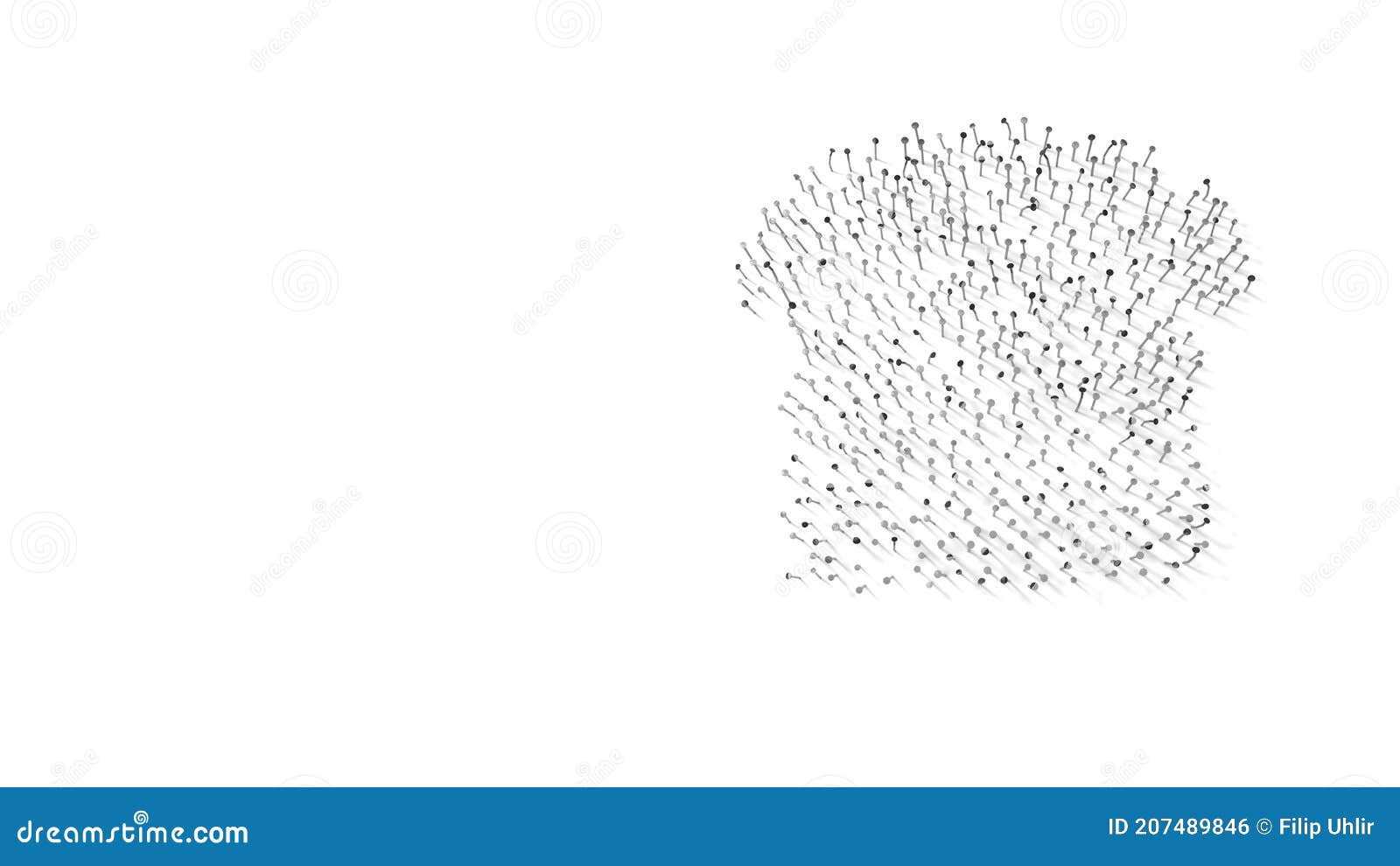 3d Rendering Symbol of Bread Slice Wrapped in Gold Foil on Dark Blue ...