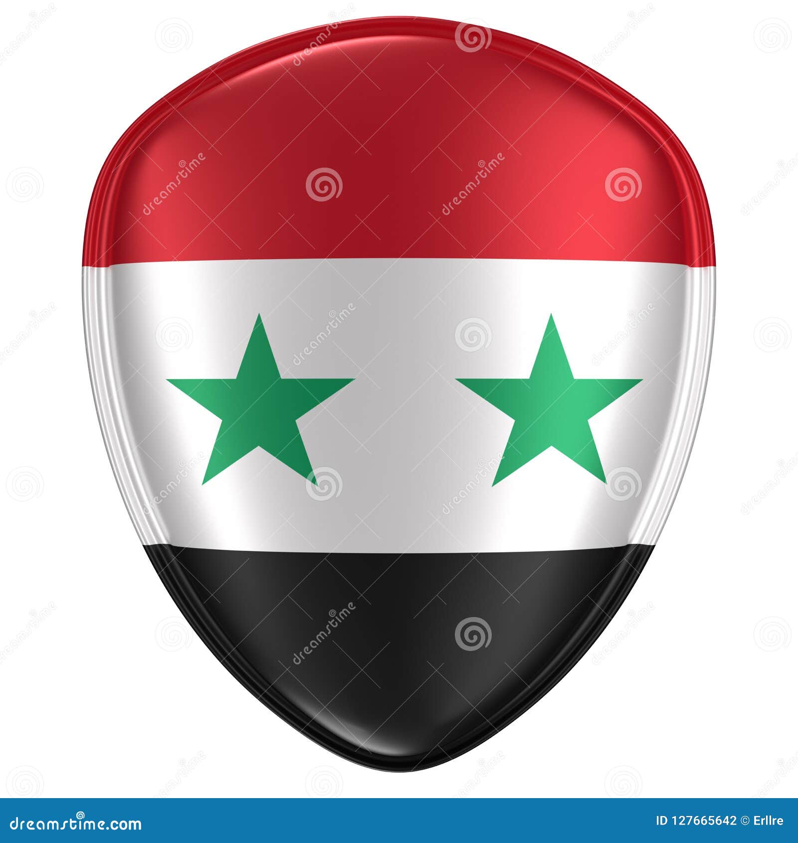 3d Rendering of a Syria Flag Icon. Stock Illustration - Illustration of ...