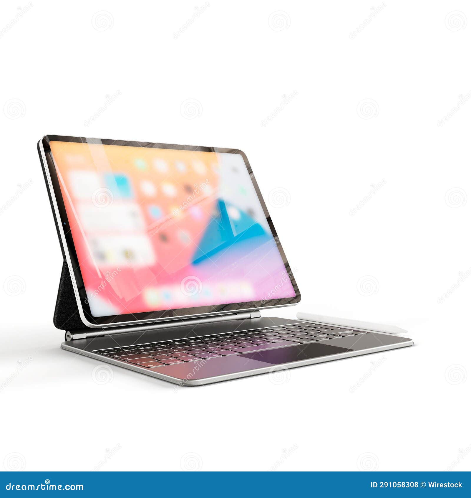 3D Rendering of a Tablet on a White Background Stock Illustration ...