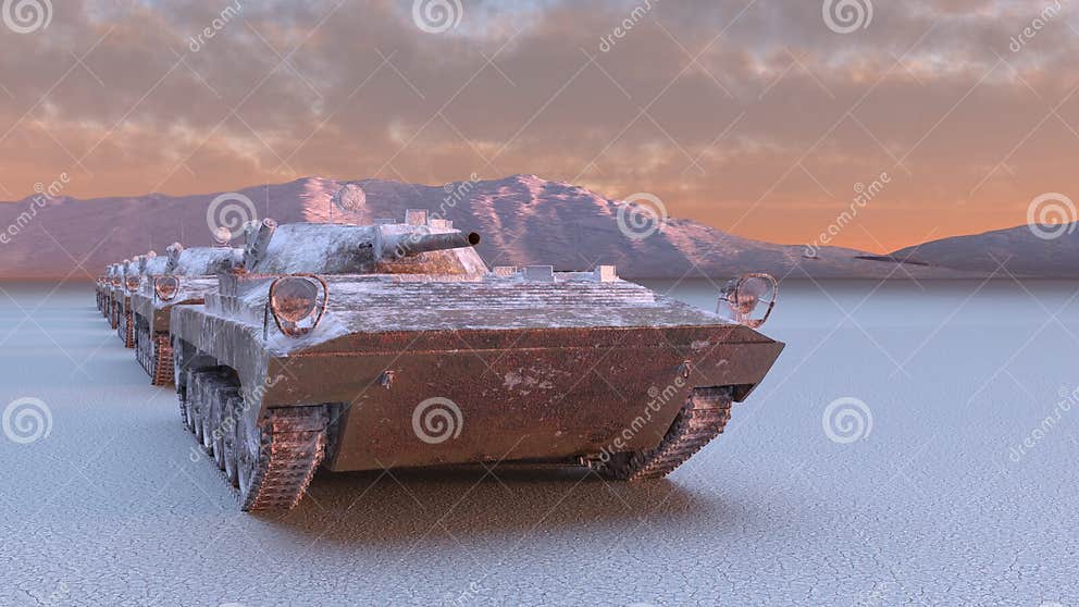 3D rendering of a tank stock illustration. Illustration of military ...