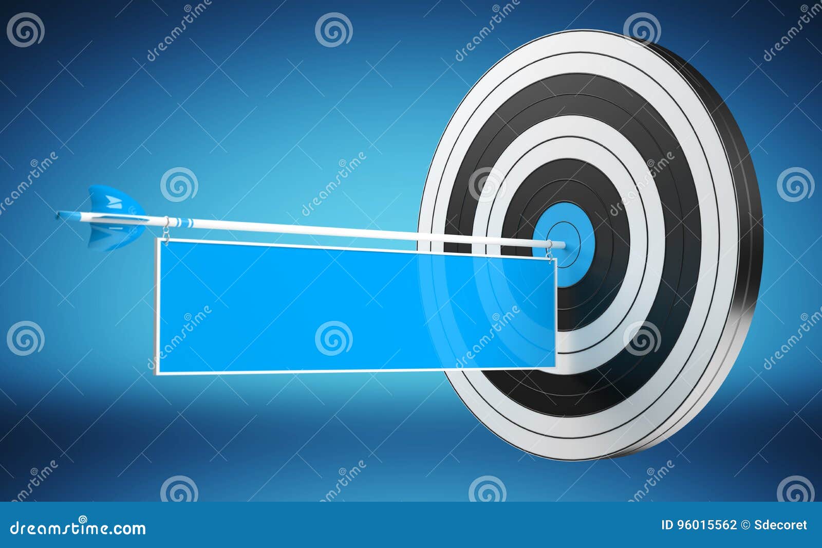 3D Rendering Target Black White and Red Target with Arrows Stock ...