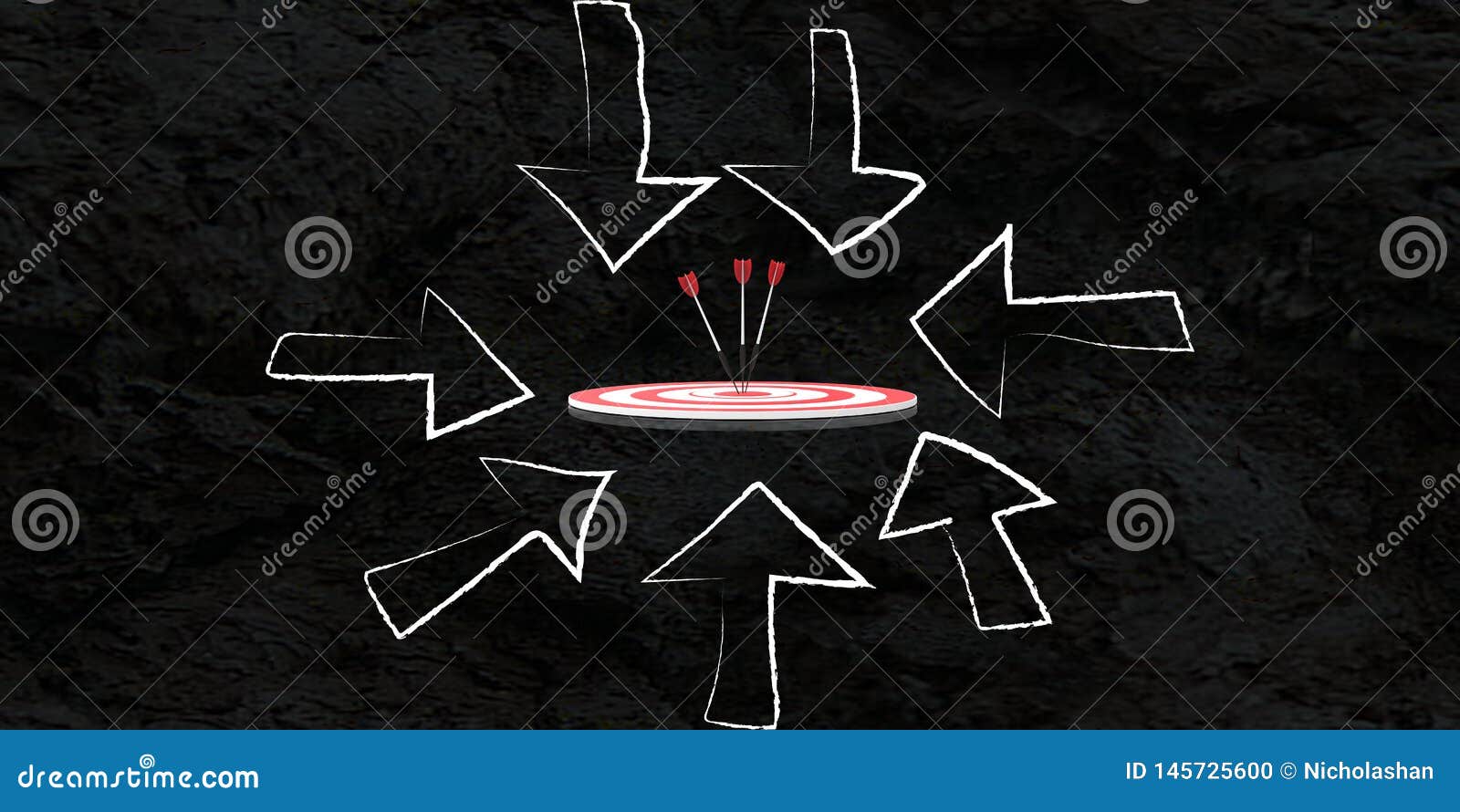 3d Rendering of Target Icon Concept Isolated with White Stock ...