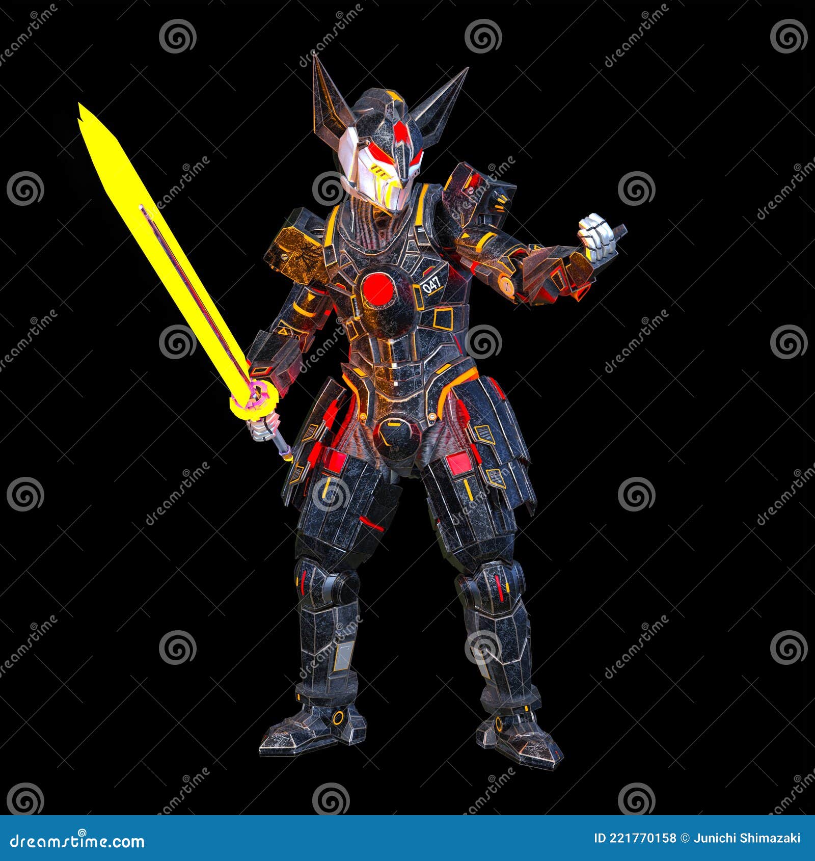 3D Rendering of Technology Robot Stock Illustration - Illustration of ...