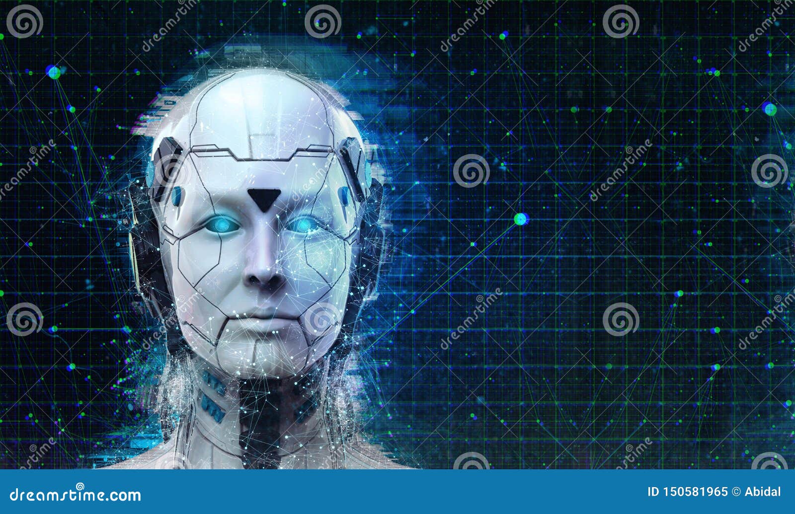 Technology Robot Sci Fi Woman Cyborg Android Background Humanoid