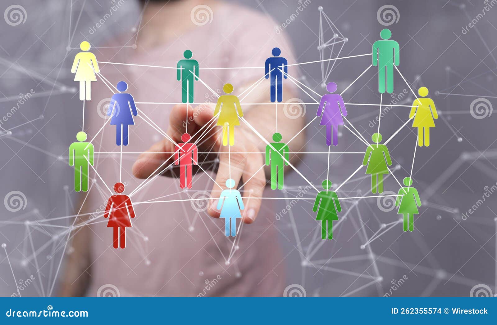 3d Rendering of a Telecommunication Concept with Abstract Network ...