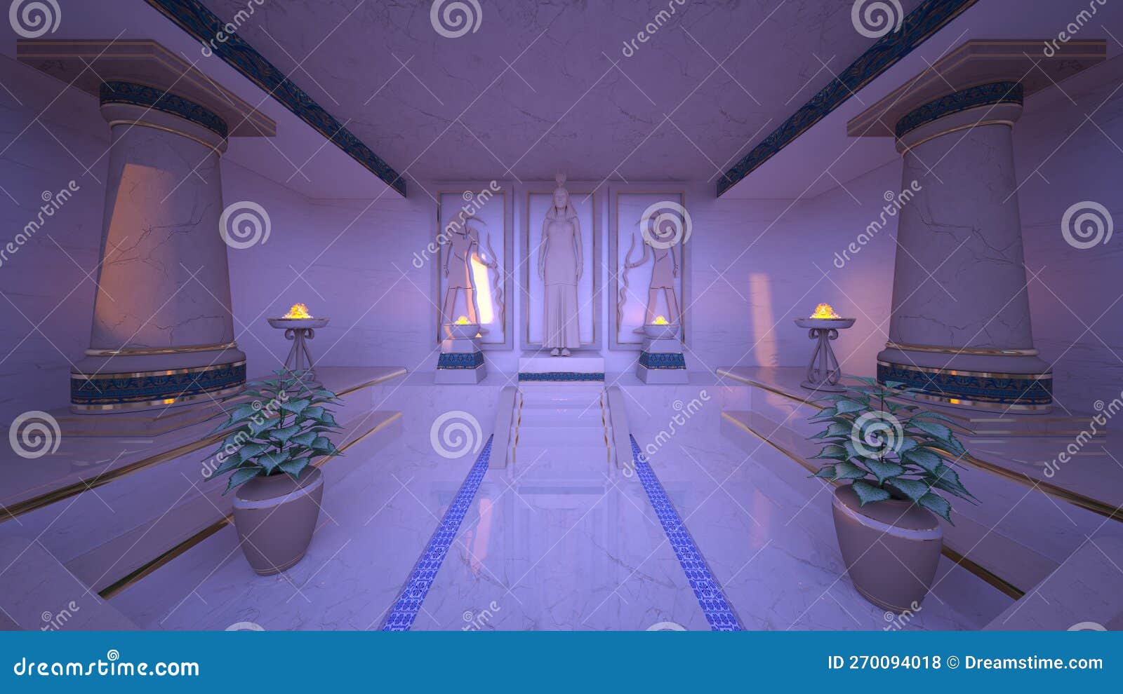 3D rendering of the temple stock illustration. Illustration of tourism ...