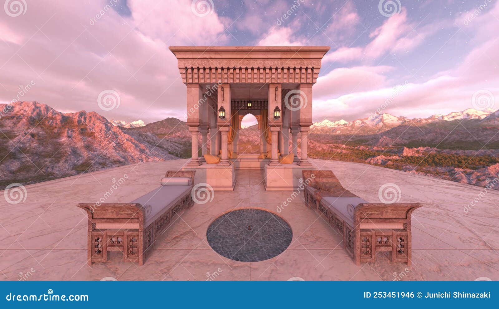 3D Rendering of the Temple at the Summit Stock Footage - Video of ...