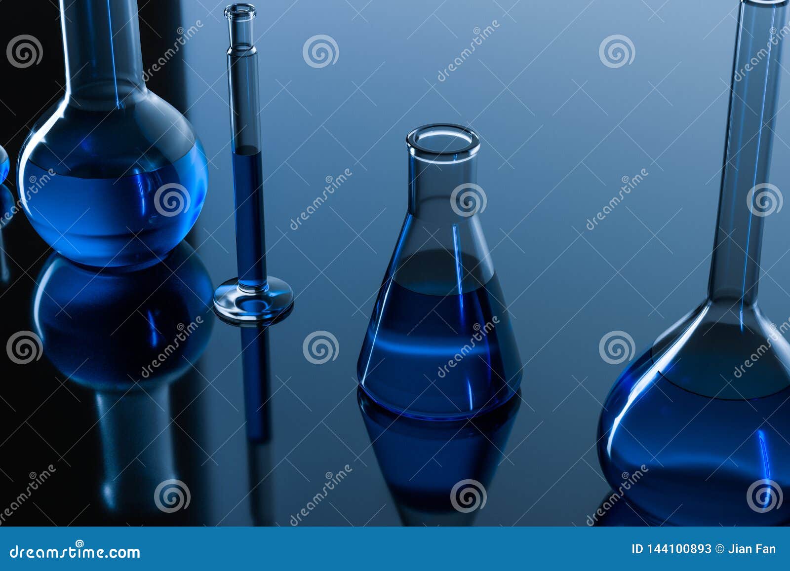 3d Rendering, Test Tube and Beaker in the Lab Stock Image - Image of ...