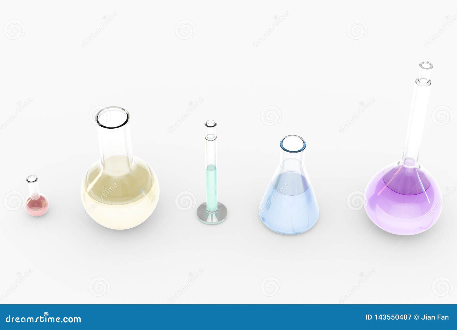 3d Rendering, Test Tube and Beaker in the Lab Stock Illustration ...