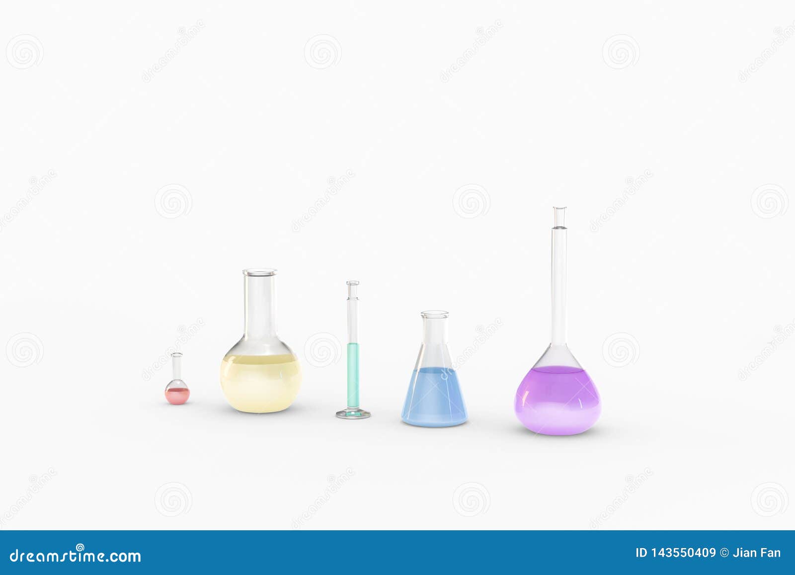 3d Rendering, Test Tube and Beaker in the Lab Stock Illustration ...