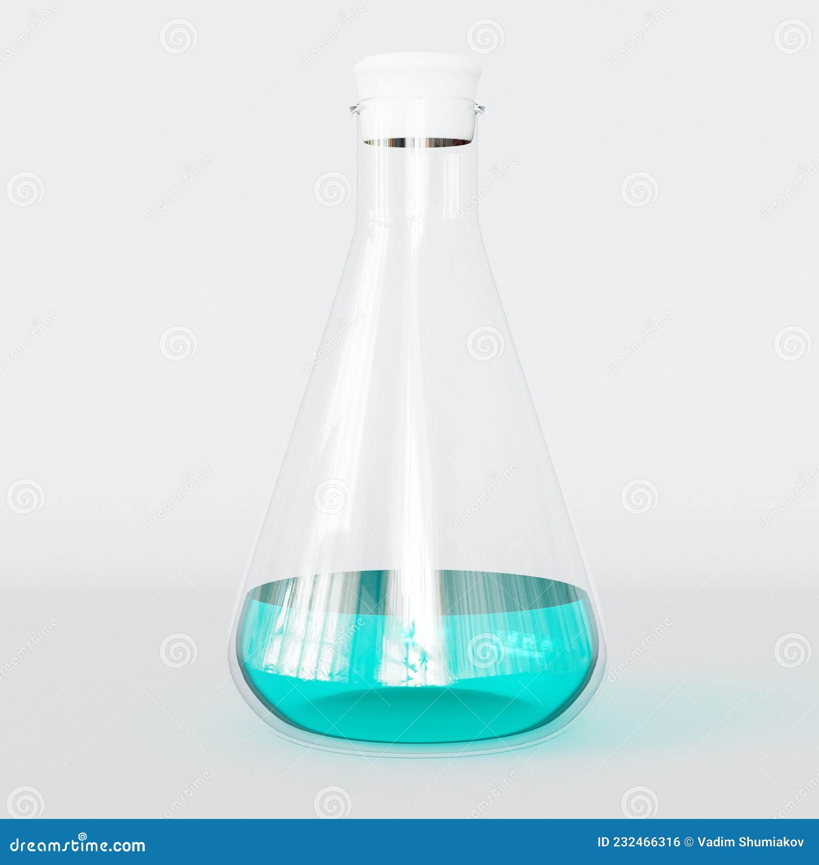 3d Rendering Test Tubes with Colourful Liquid on White Background Stock ...
