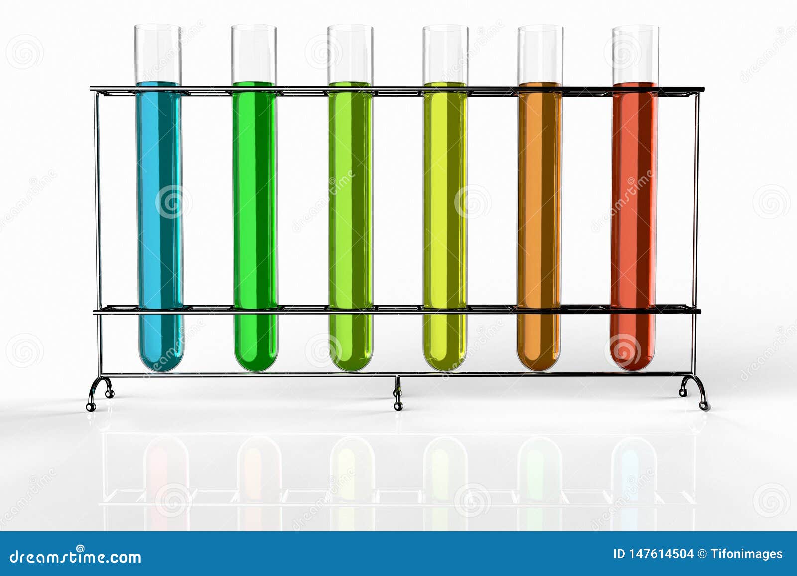 Test Tubes Filled With Liquids Of Different Colors Stock Photography ...